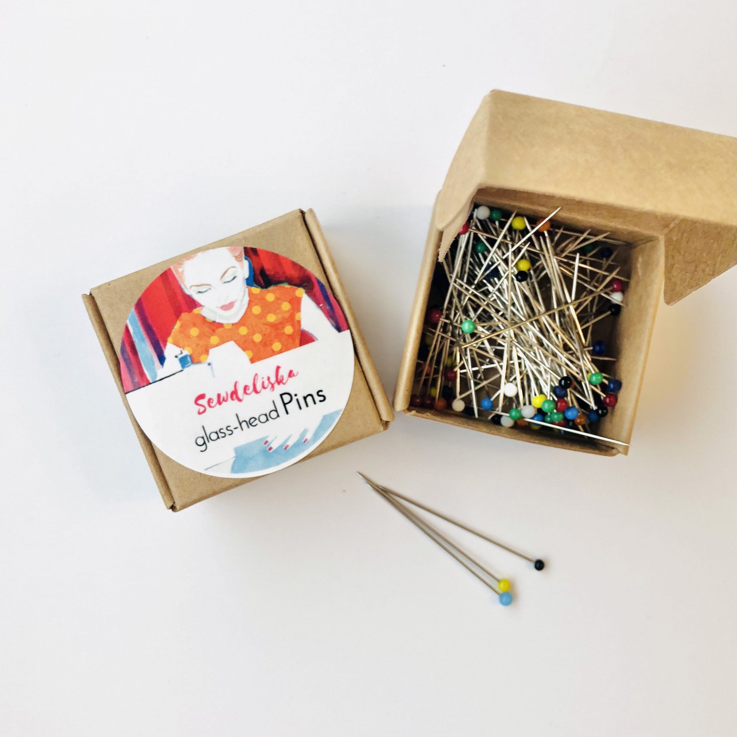 38mm Glass-head Pins | Sewdeliska